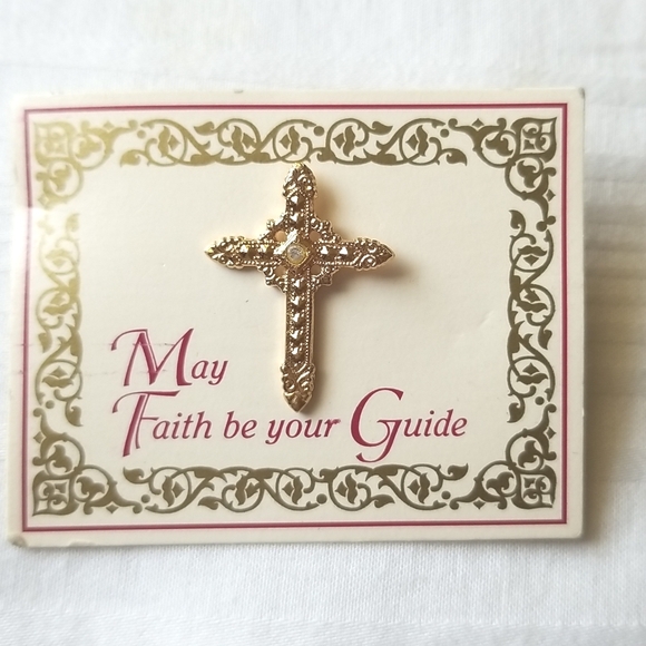 Jewelry | New Gold Cross Faith Pin | Poshmark